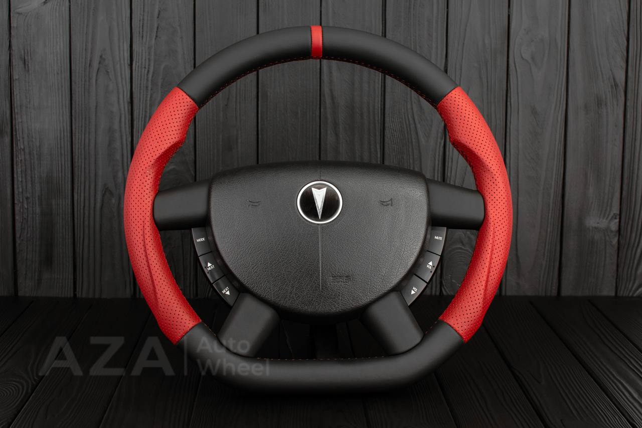 Steering wheel Pontiac GTO 2004-2006 Perforated RED leather sides ...